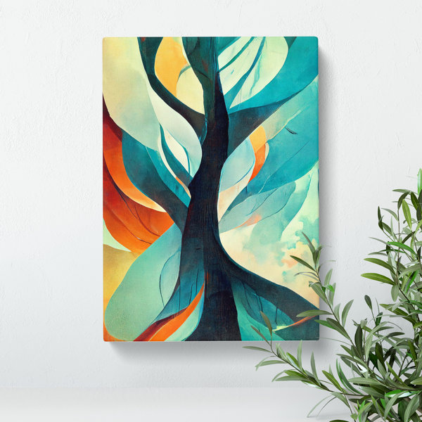 Metro Lane XC1022-4750X Tree In Abstract No.6 - Wrapped Canvas Art Prints | Wayfair.co.uk